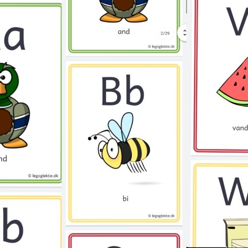 Store bogstavkort pakken (Lær bogstaver) - Leg og Lektie - butikken