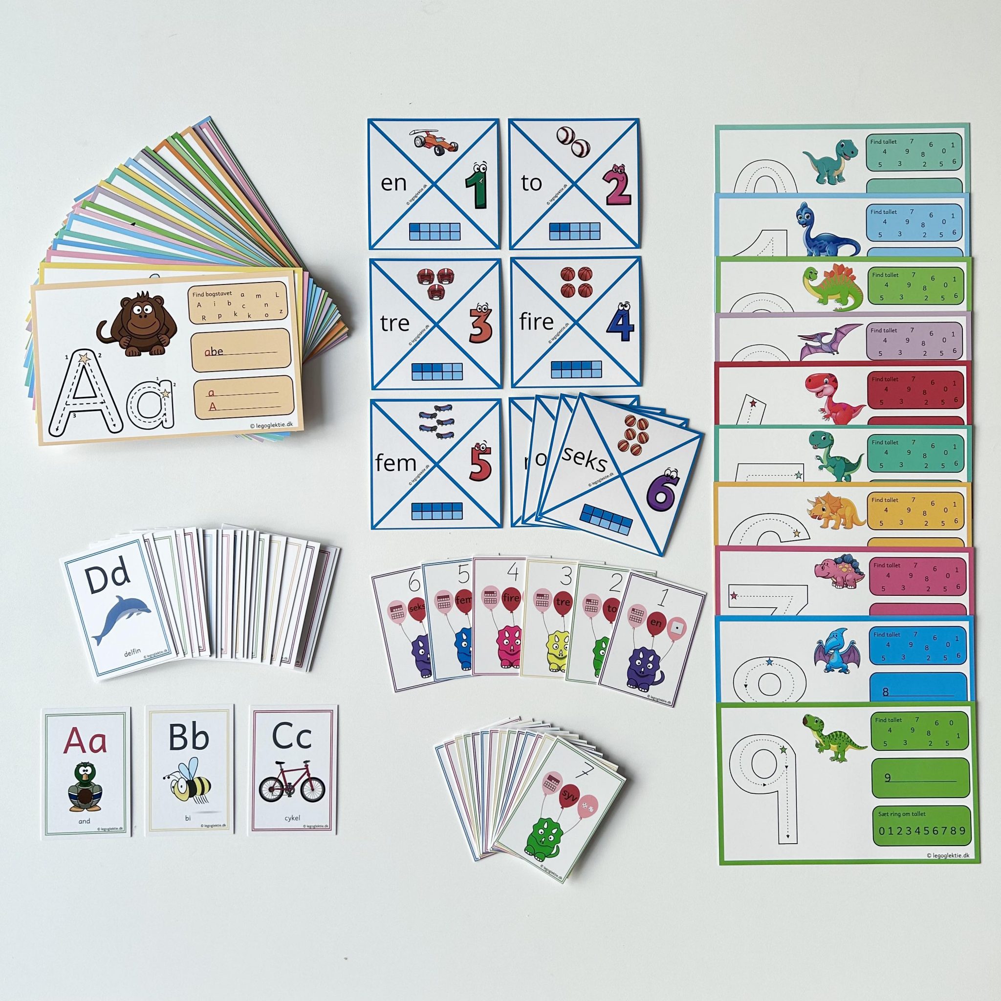 Store bogstavkort pakken (Lær bogstaver) - Leg og Lektie - butikken