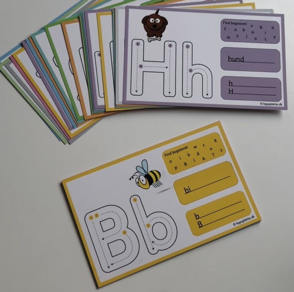 Store bogstavkort pakken (Lær bogstaver) - Leg og Lektie - butikken